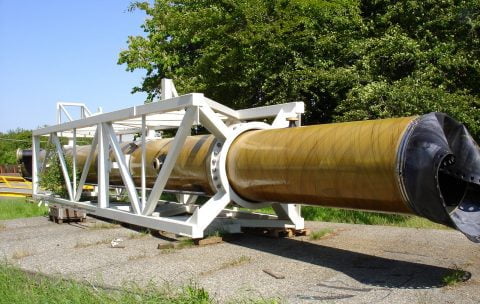 Dump caisson for seawater delivered to Alvheim FPSO - Glassfiber Produkter