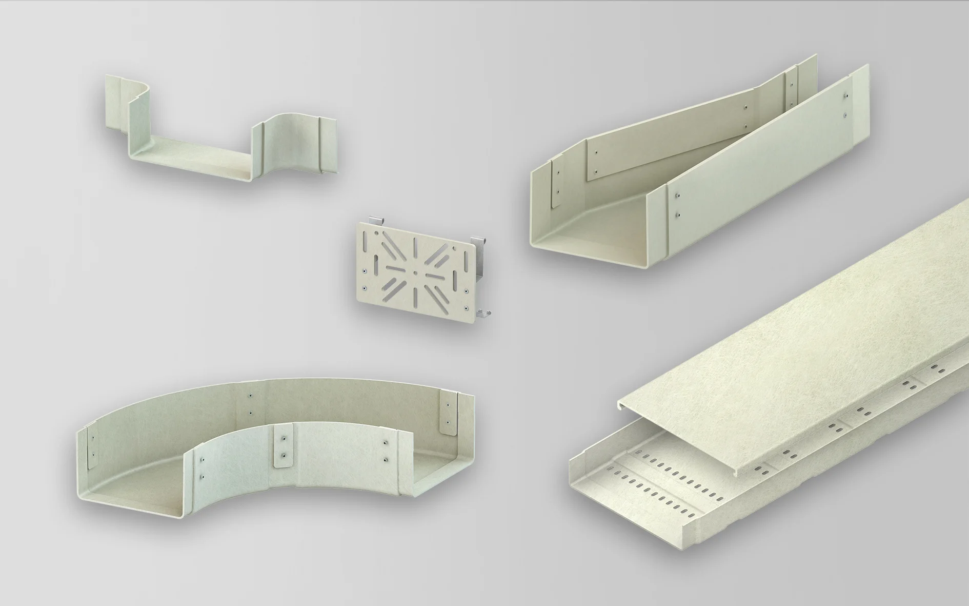 GRP Cable tray systems -ingen korrosjon - Glassfiber Produkter
